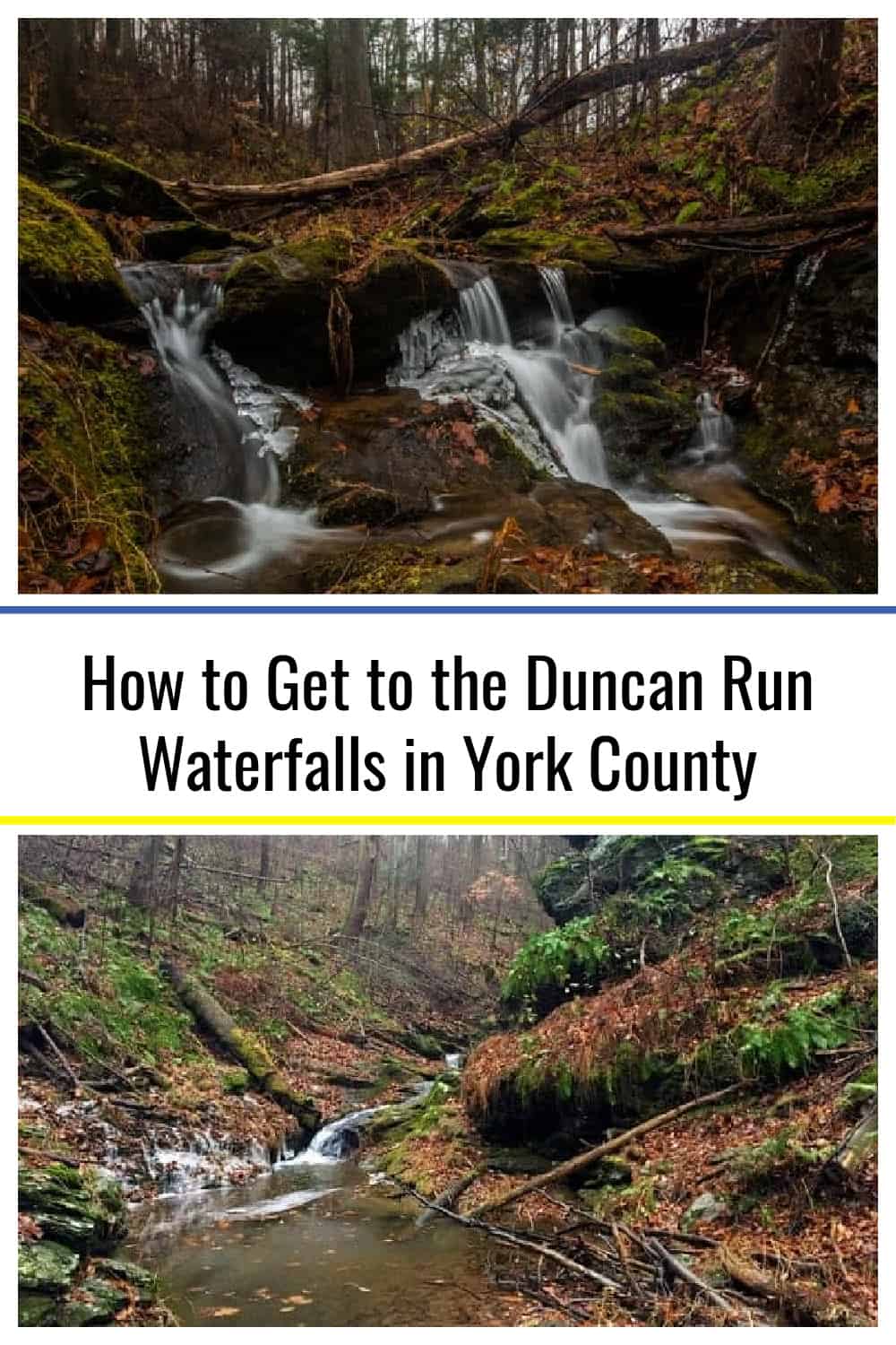 How to Get to the Duncan Run Waterfalls in York County, Pennsylvania