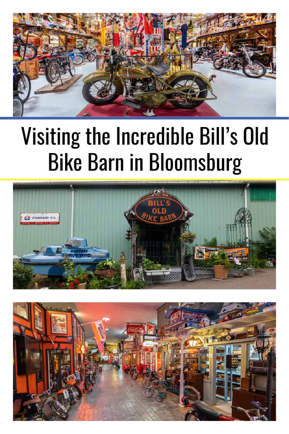 Visiting the Incredible Bill's Old Bike Barn in Bloomsburg - Uncovering PA