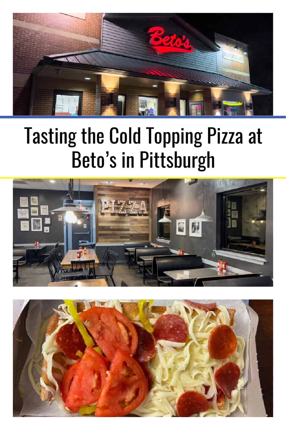 Tasting the Cold Topping Pizza at Beto's in Pittsburgh - Uncovering PA