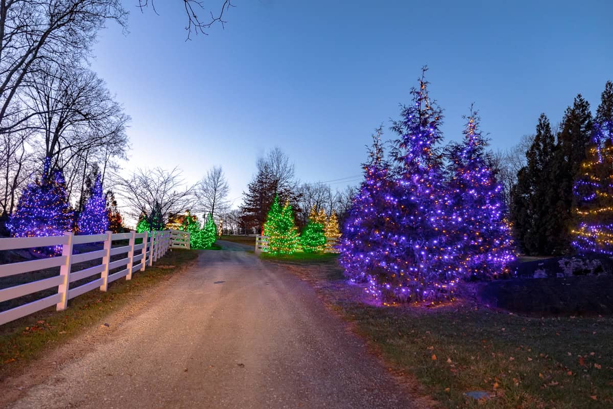 Driving Through the Christmas Lights at Stone Gables Estate in ...